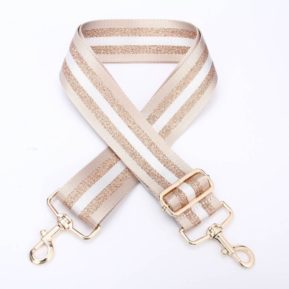 Gold and White Stripe Strap – douglasanddaisy
